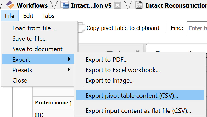 Intact Reconstruction Workflow – Protein Metrics