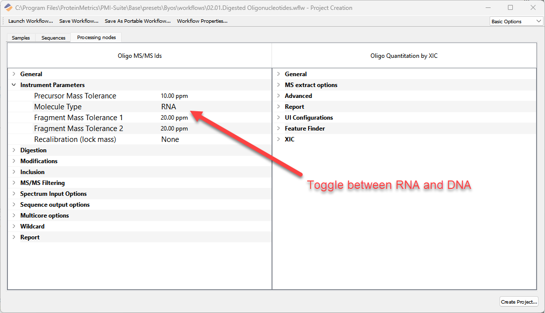Byos Digested Oligonucleotide Workflow Setup Guide Protein Metrics